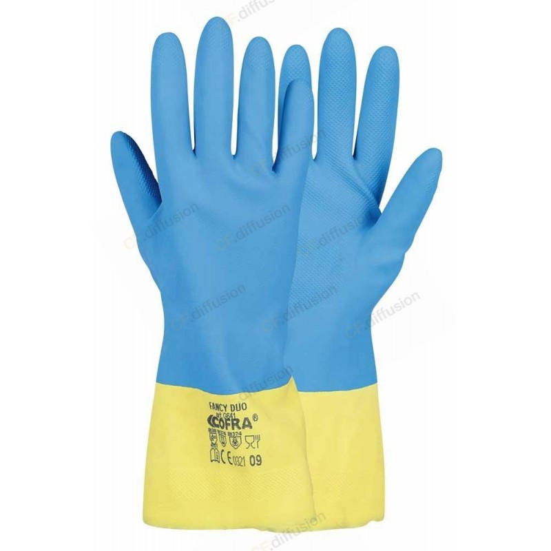 GANTS DE PROTECTION CHIMIQUE NÉOPRÈNE/LATEX FANCY DUO GANTS DE PROTECTION CHIMIQUE NÉOPRÈNE/LATEX FANCY DUO